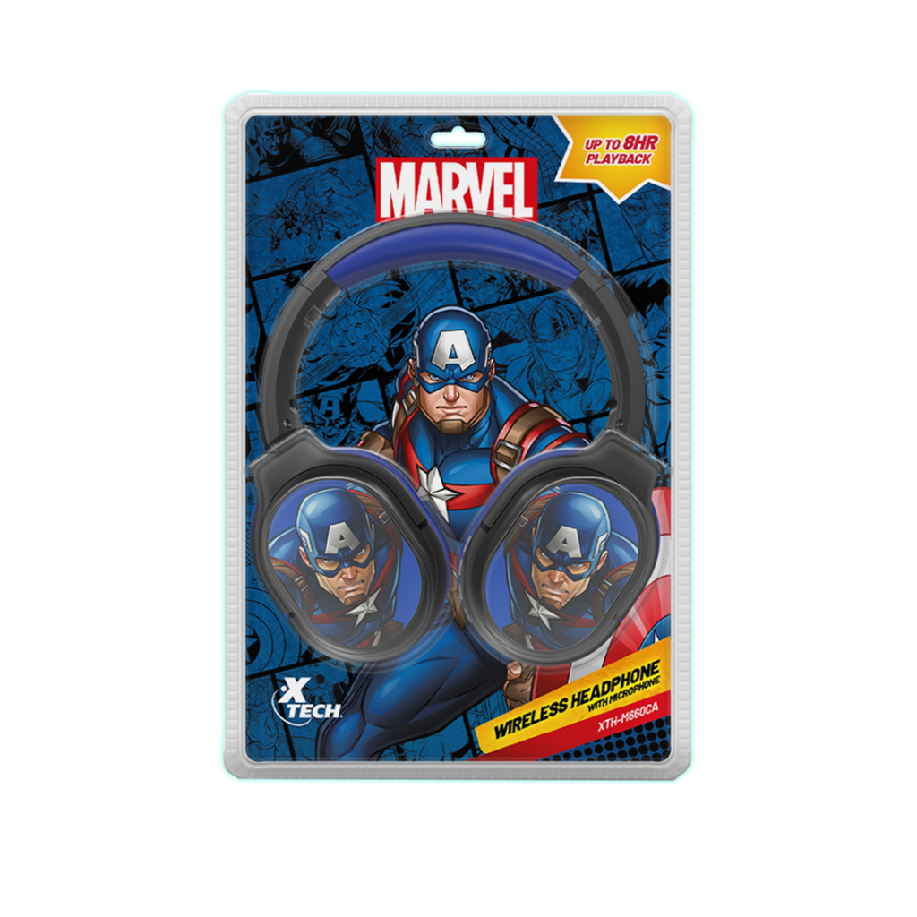 AURICULAR WIRELESS C/MIC XTECH MARVEL CAPITAN AMERICA XTH-M660CA ...