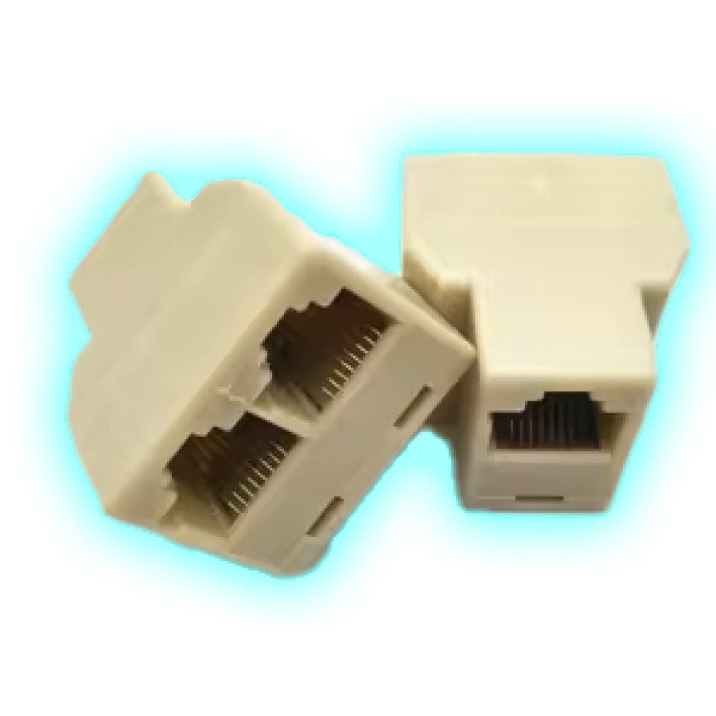 EXTENSOR RJ45 DE 1 A 2 PUERTOS PARA CABLE DE RED :: Serial Center