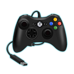 CONTROL XBOX 360 C/ CABLE (NEGRO) PG :: Serial Center