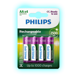 PILA RECARGABLE AAX4 PHILIPS 2500 MAH :: Serial Center